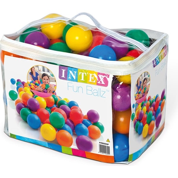 100pc Intex 8cm Kids Plastic Balls Indoor/Outdoor Ball Pit/Playpen/Pool ...