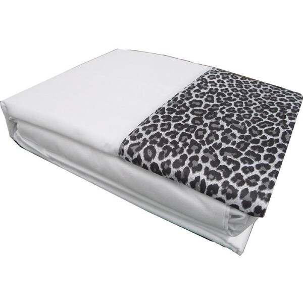 Leopard Sheet Set White DOUBLE | Woolworths