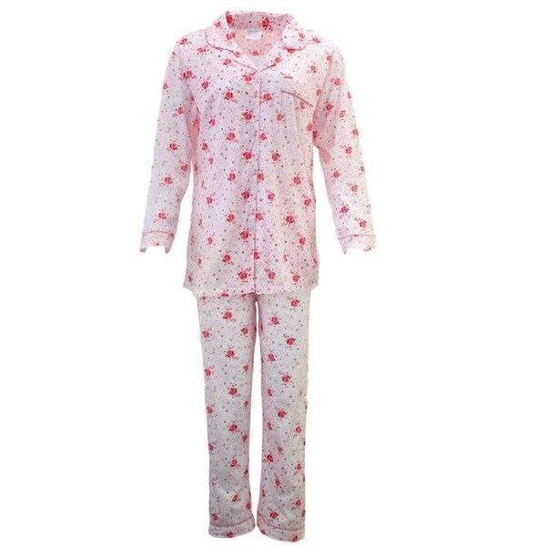 Womens PYJAMAS PJs Set Pajamas Ladies Cotton PJ Womens Long Sleeve ...
