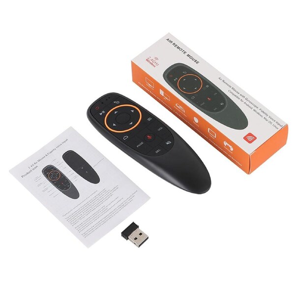G10S Smart Voice Remote Control 2.4GHz RF Gyroscope Wireless Air Mouse ...