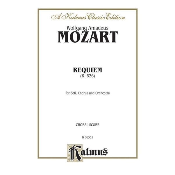 Requiem K626 SATB Choral Score | Woolworths