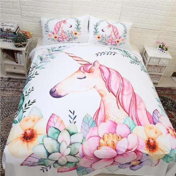 Unicorn Quilt/Doona Cover Set Queen | Woolworths