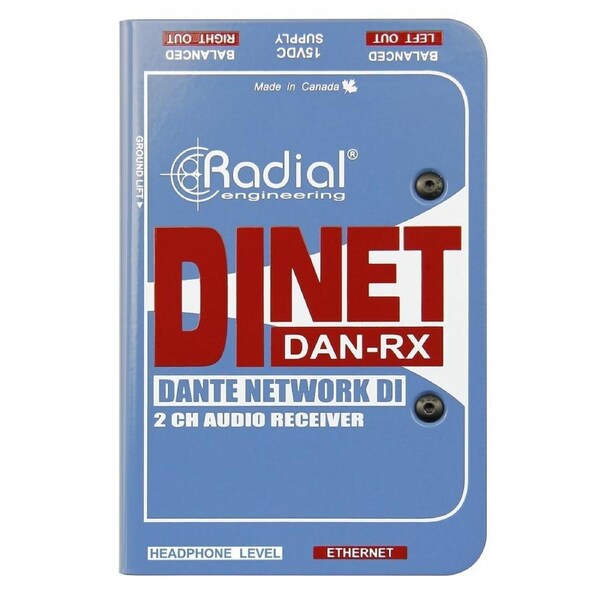 Radial DiNET DAN RX - Dante network receiver digital inputs and stereo ...