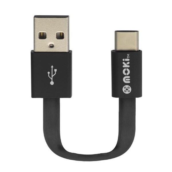 Moki 10cm Pocket USB to Type-C Sync/Charge Cable for Phone/PC/Power ...