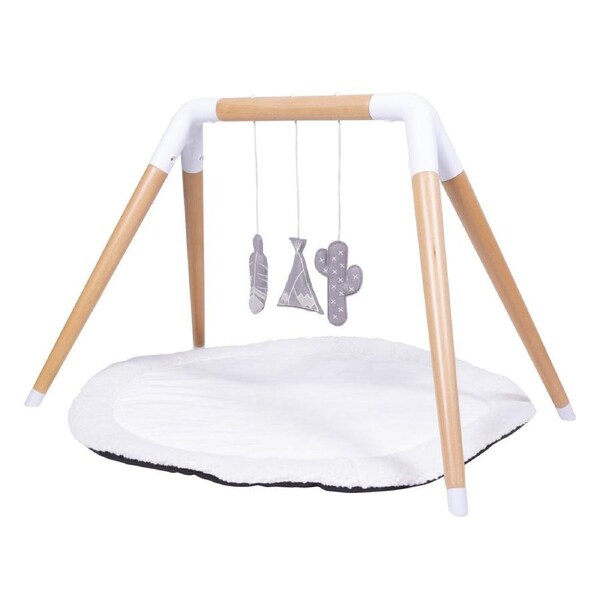 Childcare 80cm Zuri Kids/Newborn/Baby Timber Play Gym Toys/Mat Natural ...