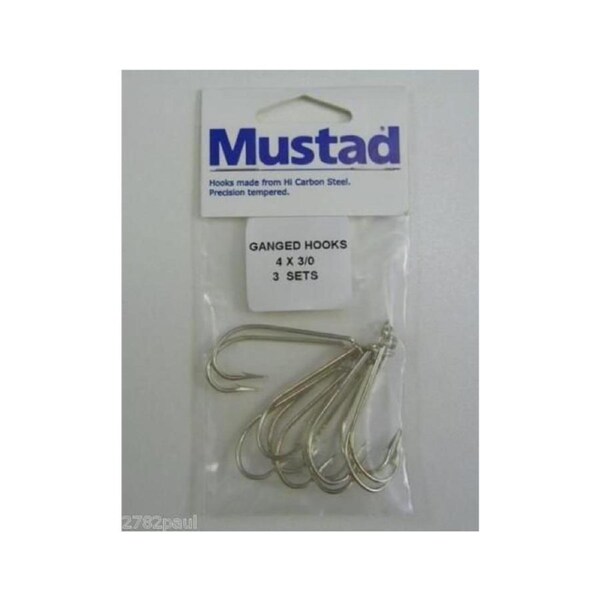 3 Sets Mustad Pre-Rigged Ganged Hooks 3/0 X 4 Hooks | Woolworths