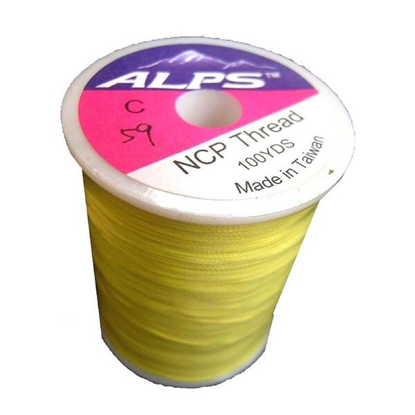 Alps 100yds of Yellow Rod Wrapping Thread - Size C (0.2mm) Rod Binding ...