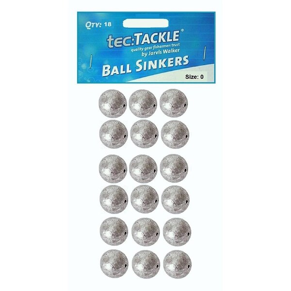 18 x Jarvis Walker 0 Ball Sinkers - Pre Packed 0 Ball Fishing Sinkers ...