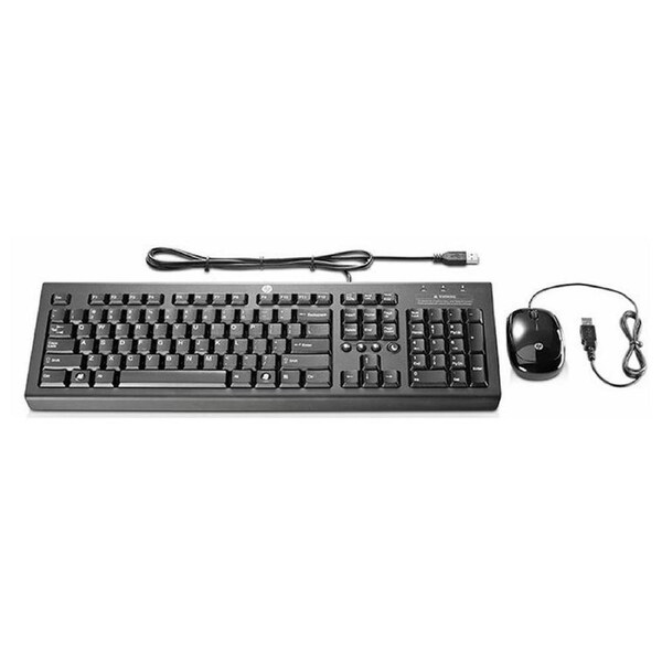 HP Keyboard and Mouse Combo Essential Full-sized Keyboard USB ...