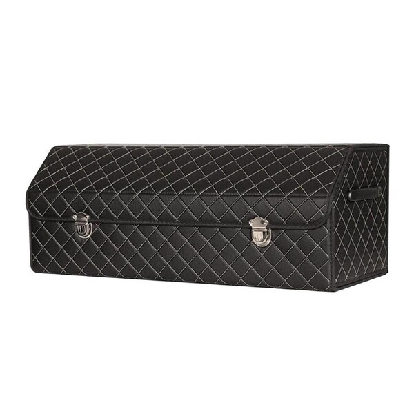 SOGA Leather Car Boot Collapsible Foldable Trunk Cargo Organizer ...