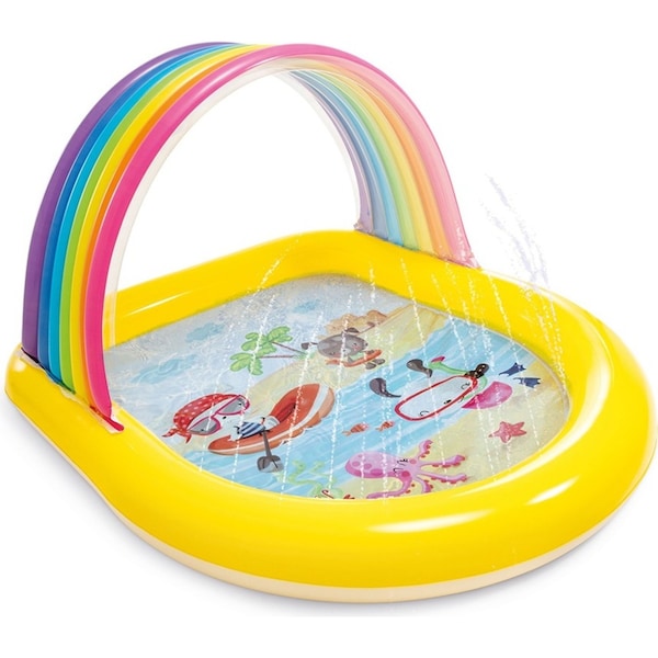 Intex 147x130cm Outdoor/Patio Rainbow Arch Spray Inflatable Baby/Kids ...