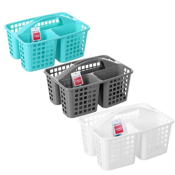 3x Boxsweden Cleaning Caddy 31cm 3 Compartments Cleaning Storage ...