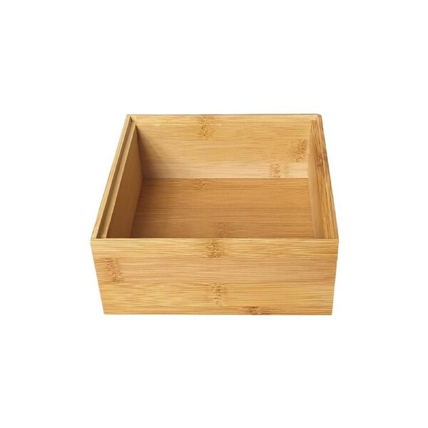 Bamboo Square Stacking Box 6 x 15 x 15cm | Woolworths
