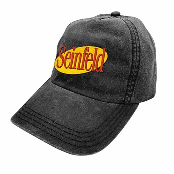 Seinfeld Washed Black Embroidered Hat Cap | Woolworths