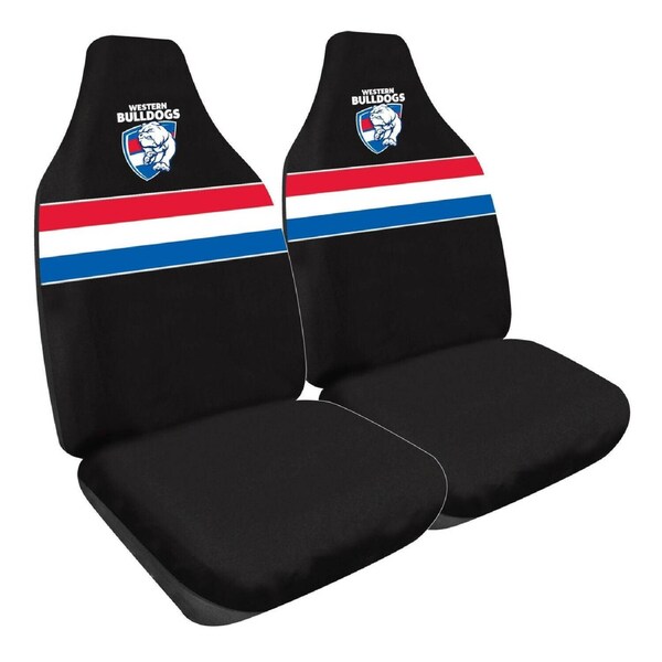 AFL Front Car Seat Covers - Western Bulldogs - Set Of 2 One Size Fits ...
