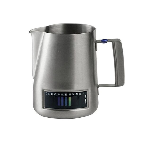 Small 480ML Latte Stainless Steel Pro Milk Frothing Pitcher Jug With Integrated Thermometer ...