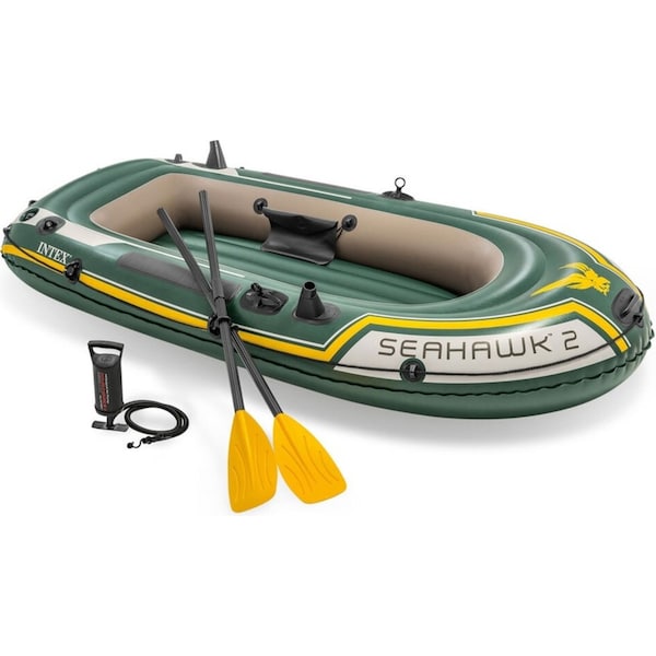 Intex 236cm Seahawk 2 Inflatable/Floating Sports Boat w/ Oars/Hand Pump ...