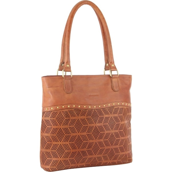 Pierre Cardin Womens Leather Perforated Shoulder Bag with stud ...