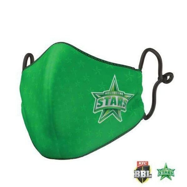 BBL Face Mask - Melbourne Stars - Reversible - Washable - Adult Large ...