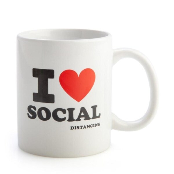 I Heart Social Distancing Ceramic Coffee Mug | Woolworths