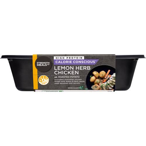 Strength Meals Co Lemon Herb Chicken Chilled Meal 350g | bunch