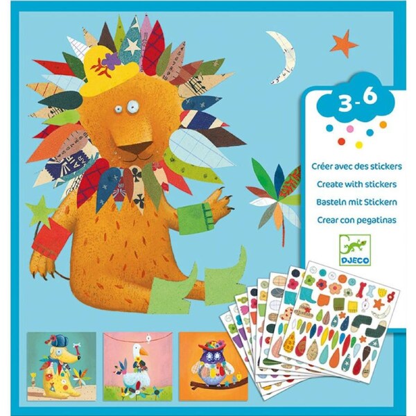 Djeco - Create Animal Stickers | Woolworths