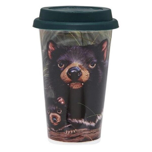 Ashdene Travel Tea Coffee Mug Cup Australian Fauna Tasmanian Devil ...