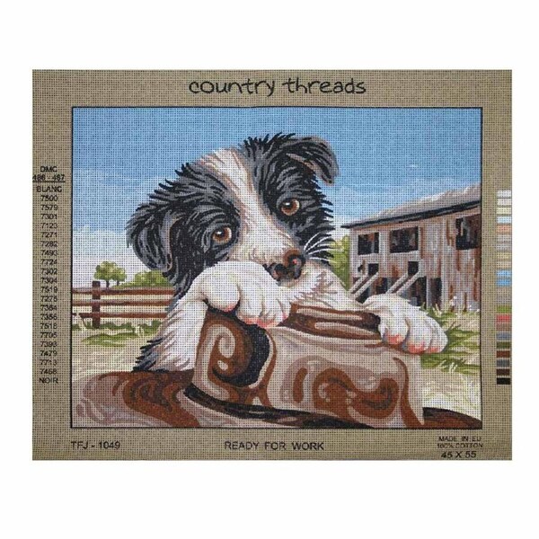 Country Threads Tapestry Ready For Work Dog Printed Design | Woolworths