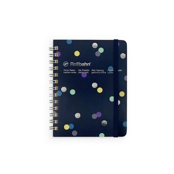 Delfonics Rollbahn Spiral Bound Notebook Grid Large - Dots Dark Blue ...