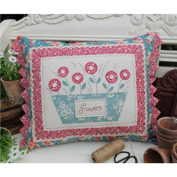 Quilting Sewing Cushion Pattern The Flower Pot Rivendale Collection ...