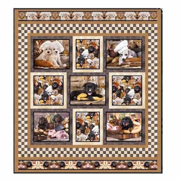 Quilting Sewing Patchwork Quilt Pattern Adorable Dogs | Woolworths