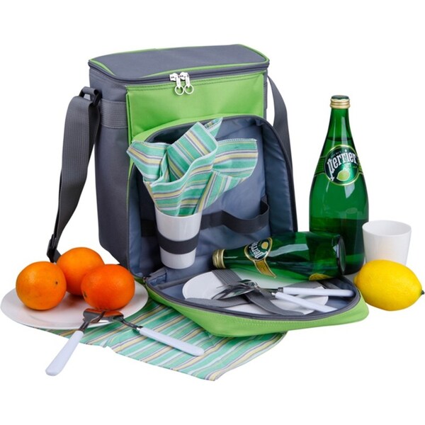 Yodo 2 Person Outdoor Picnic Carry/Shoulder Bag Fork/Glasses/Utensils/Plate Set | Woolworths