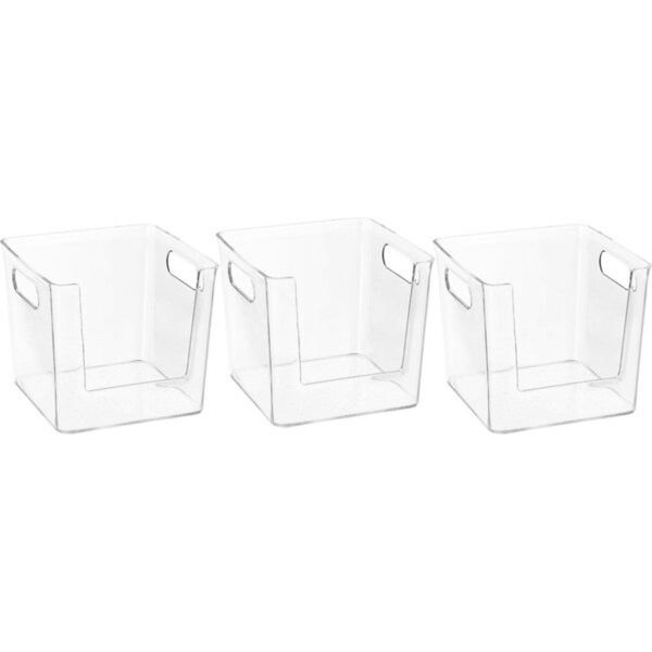 3x Boxsweden Crystal 16.5x14.5cm Pick Container Storage Home Organiser ...