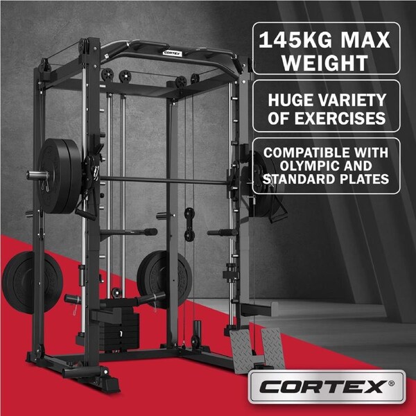 CORTEX SM-20 6-in-1 Power Rack with Smith & Cable Machine | Woolworths