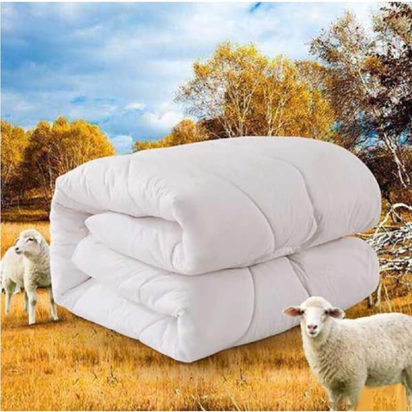 Australian Made 100% Japara Cotton Cover Wool Quilt / Doona / Duvet ...