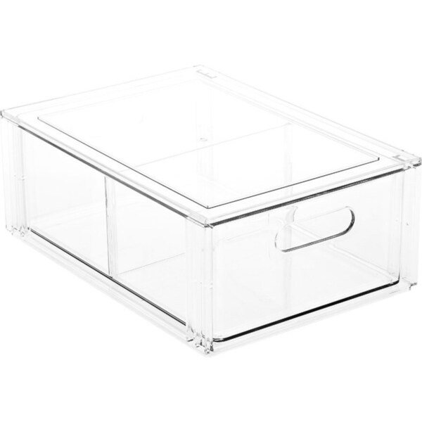 Boxsweden 35cm Crystal Home Storage Drawer w/ Divider Stackable ...