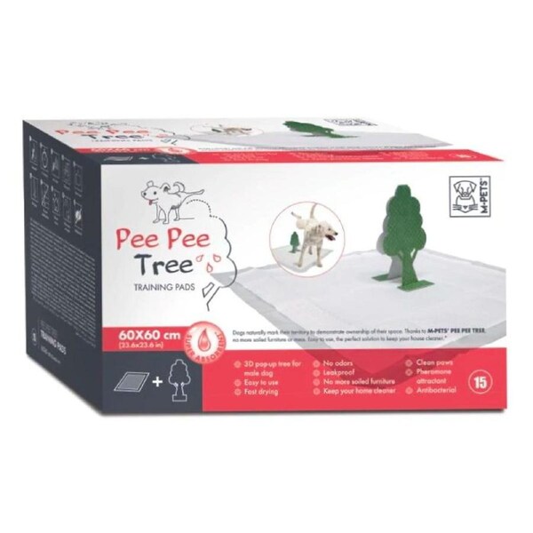 15pc M-Pets Pee Pee Tree Pop Up 60x60cm Pet Dog/Puppy Mat Toilet ...