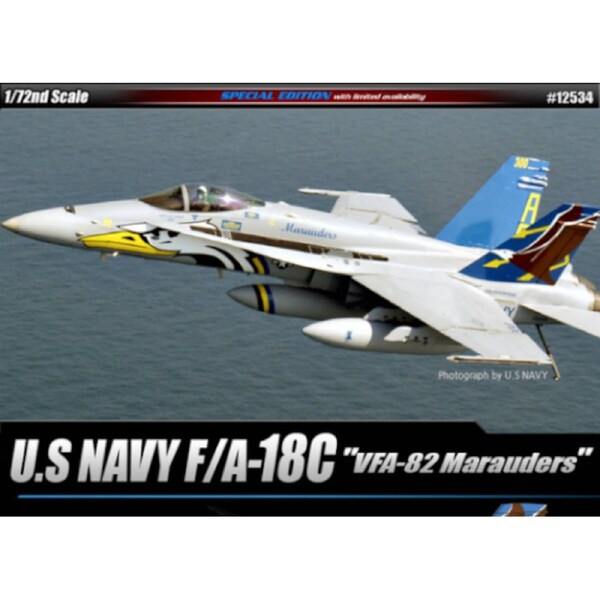 Academy 1/72 F/A-18C U.S Navy VFA-82 "Marauders" Le: Hornet Plastic ...
