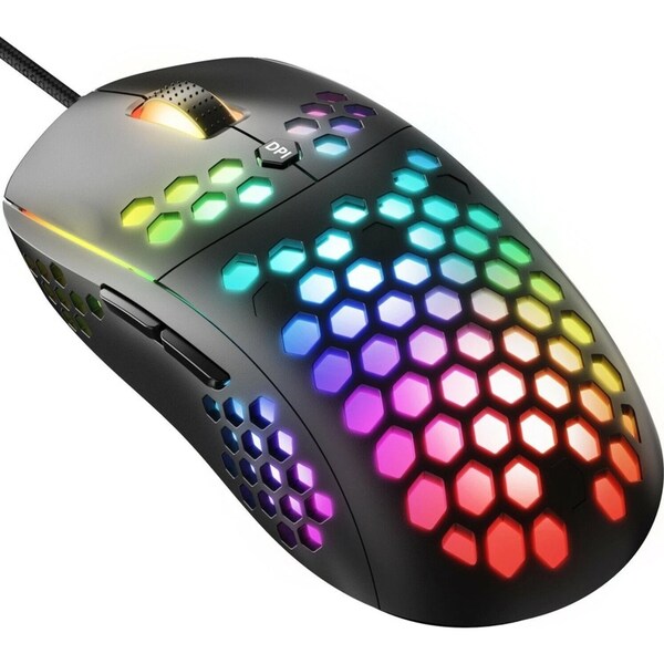 RGB Ergonomic Fast 6 Mode Gaming Mouse Black | Woolworths