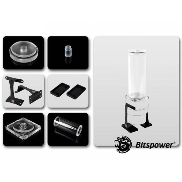 Bitspower Dual/Single D5 150mm Upgrade Kit - Black/Clear [BP ...