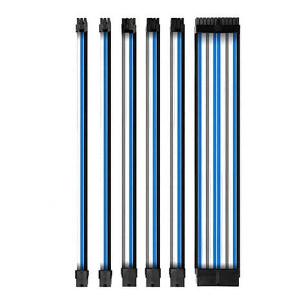 Antec Sleeved Extension PSU Cable Kit V2 - Blue/White/Black [PSUSCB30 ...
