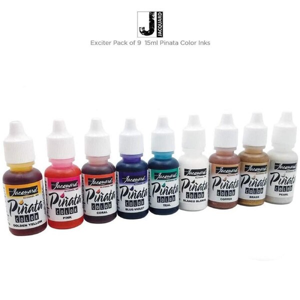 Jacquard Pinata Alcohol Ink Set - Overtones 9-Pack (14ml Bottles ...