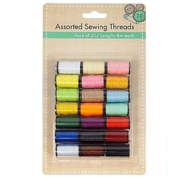 Assorted Sewing Threads 21 Colours | Woolworths