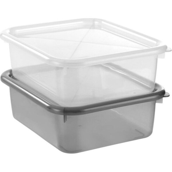 2x Boxsweden 10L Storage Container 35.5cm Home Organiser w/ Lid Holder ...