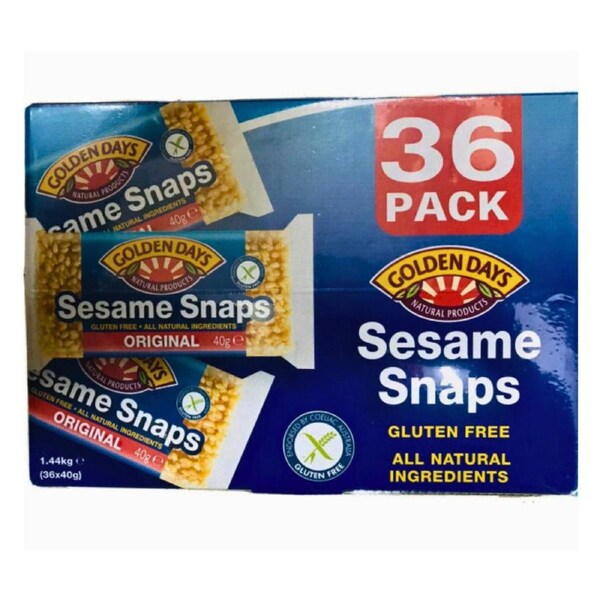 Golden Days Sesame Snaps 36 Pack, 1.44kg | Woolworths