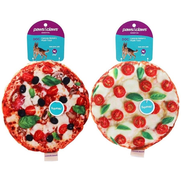 2x Paws & Claws 22cm Bakery Oxford Squeaky Pet Interactive Playing Toy ...