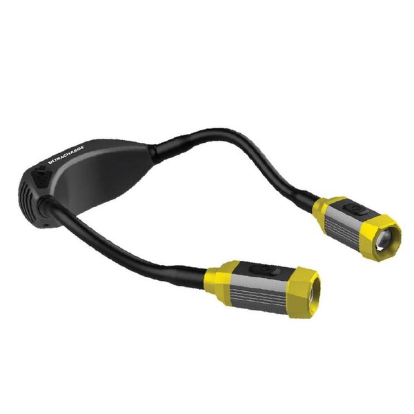 Ultracharge Dual Neck LED Worklight Rechargeable Flashlight Torch Light ...