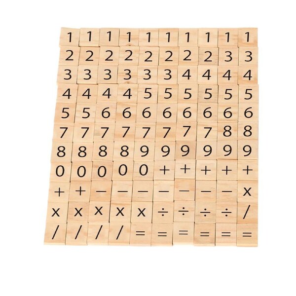 Wooden Alphabet Scrabble Tiles Set Numbers Letters Pieces Wood Crafts 0 ...