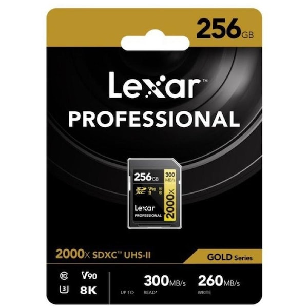 Lexar Professional 2000x SDXC 256GB - 300MB/s V90 UHS-II U3 Memory Card ...