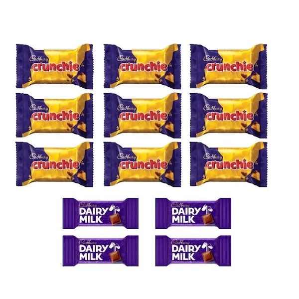 Cadbury Crunchie/Dairy Milk Chocolate Showbag Bite Size Snacks ...